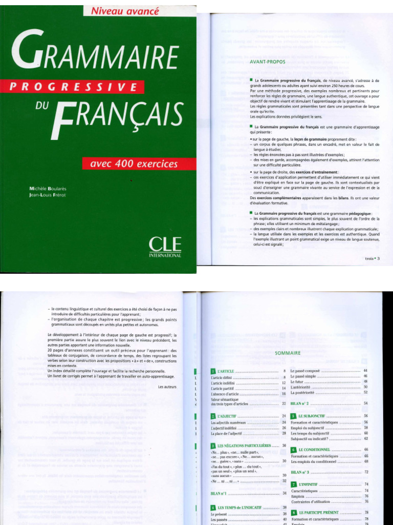 Grammaire Progressive Du Francais Avance | PDF