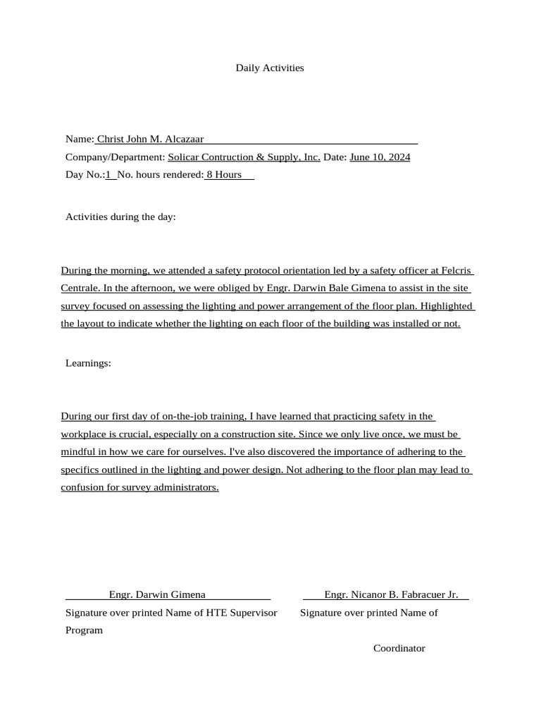 Student Daily Activities 1 to 22 | PDF