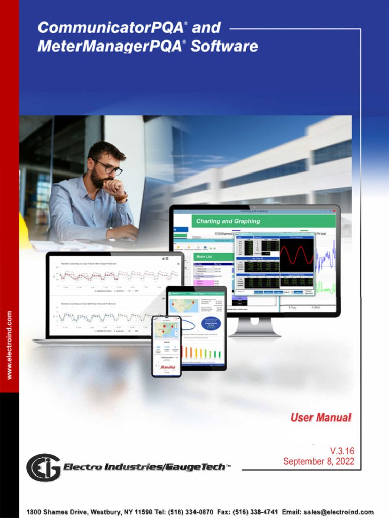 CommunicatorPQA MeterManagerPQA EnergyPQAdotcom Software User Manual E107707 | PDF