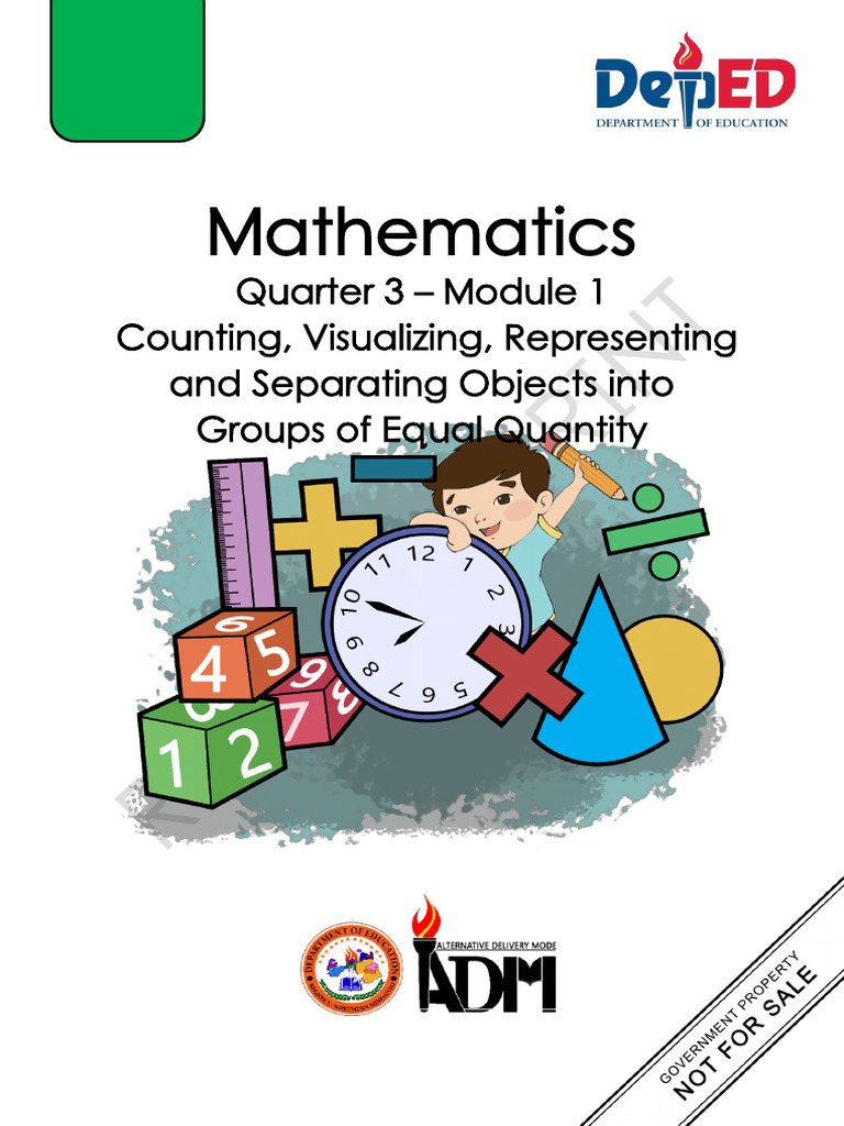 Math1 q3 Mod1 Groupsofequalquantityhalves Fourths v5 | PDF