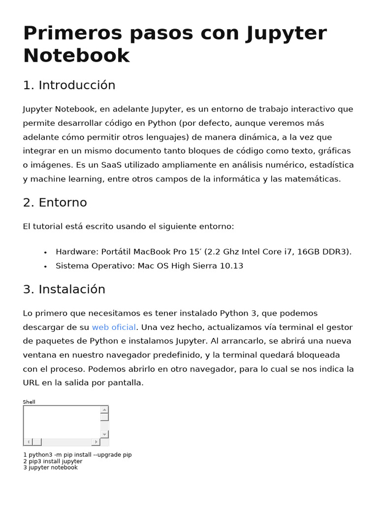 Primeros Pasos Con Jupyter Notebook | PDF