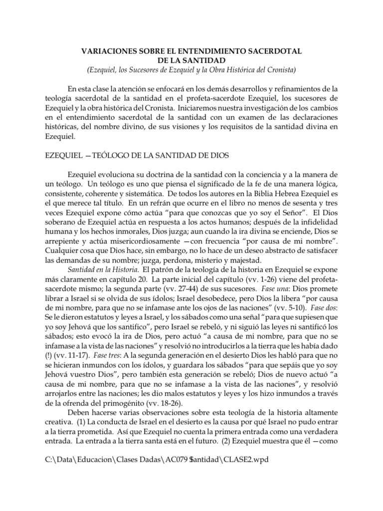 Santidad Sacerdotal Variaciones | PDF