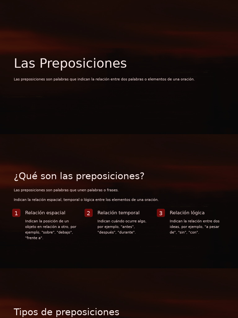Las Preposiciones | PDF