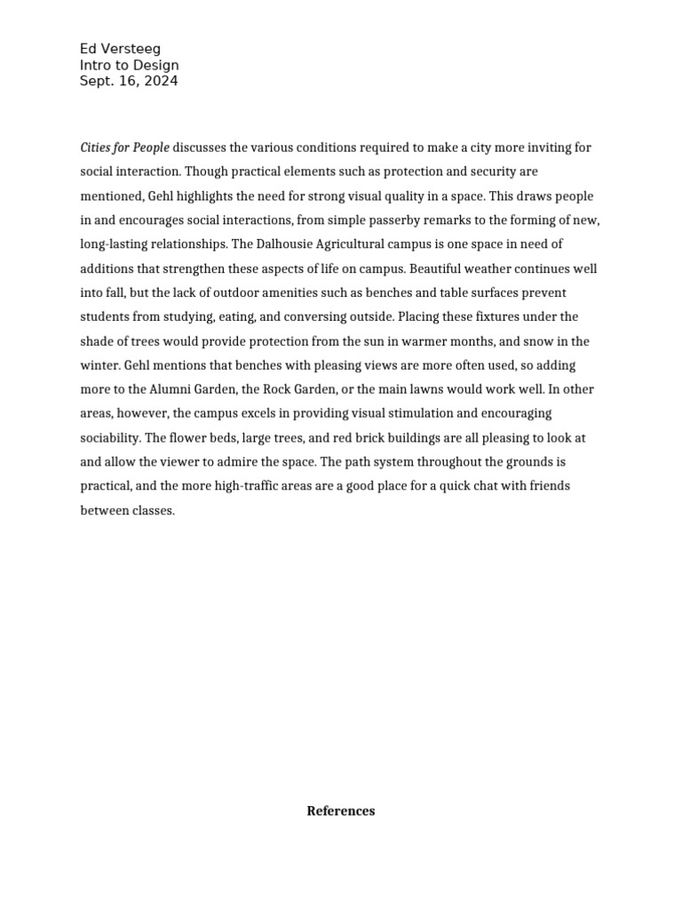 Intro to Design - Reading response 2 | PDF