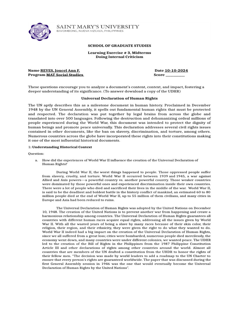 ALE # 3, Midterms - REYES - JOUCEL ANN F. | PDF