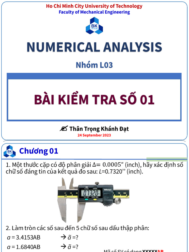 Bai Kiem Tra So 01 - L03 - HK231 | PDF