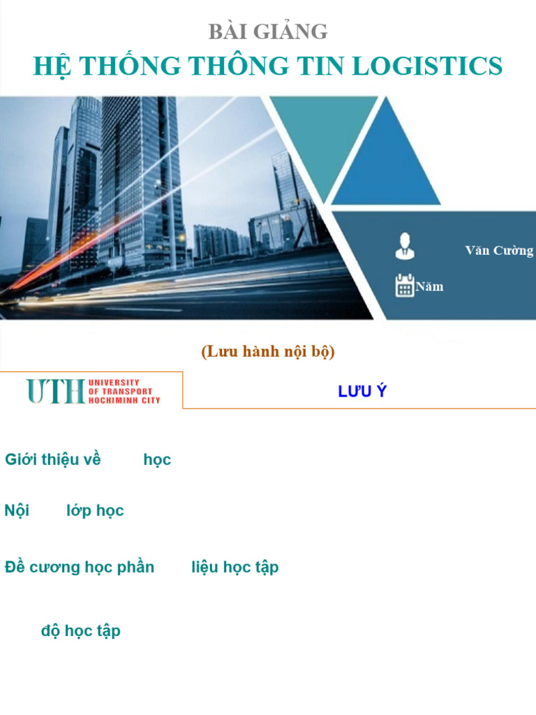 C1+2. BG Hệ Thống Thông Tin Logistics | PDF