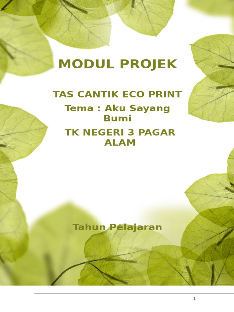 Modul Projek Eco Print | PDF