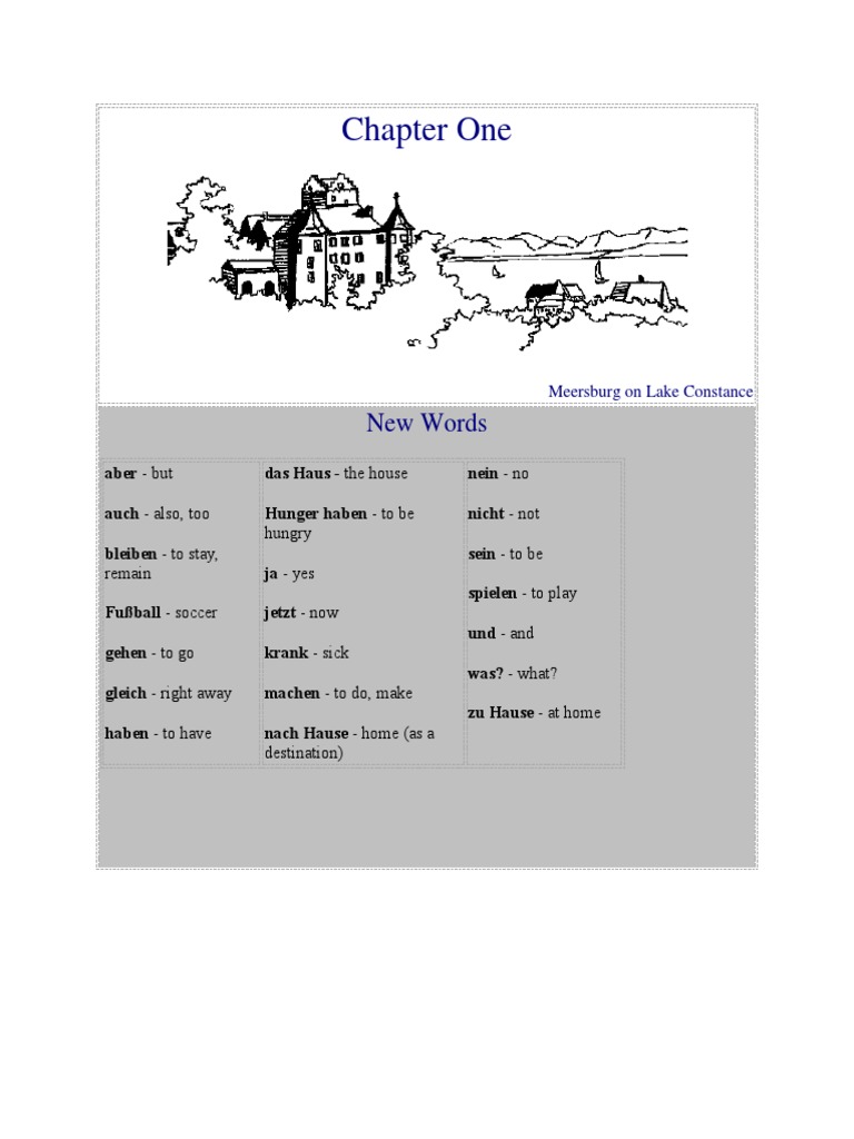 German Language Basics: Chapter One | PDF | Grammatical Gender ...