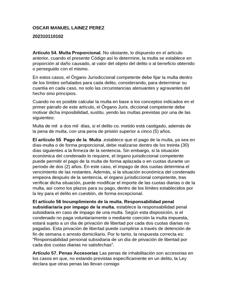 Resumen Del Articulo 54 Al 58 | PDF