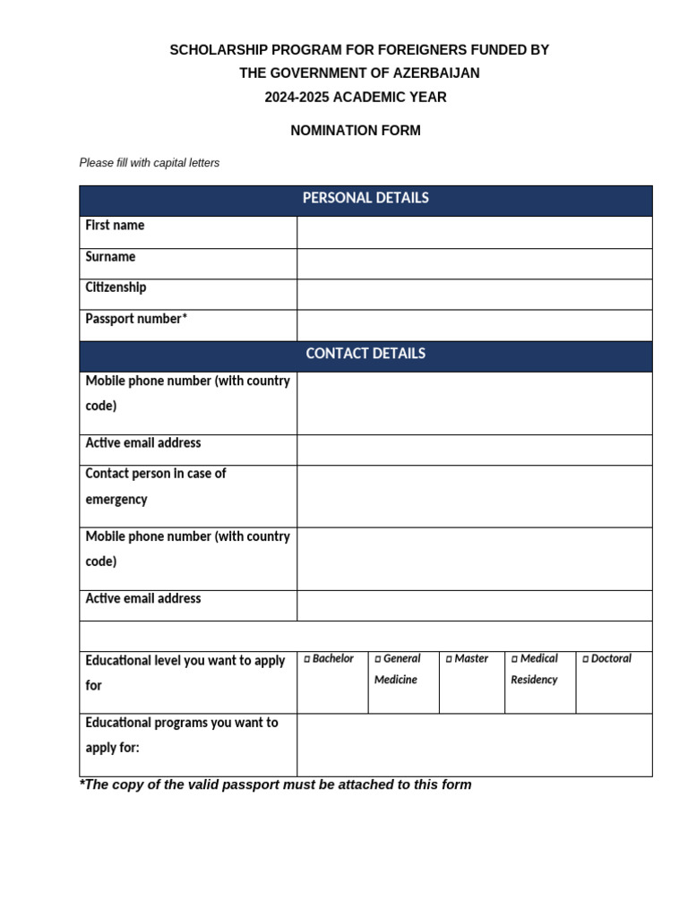 Nomination form | PDF