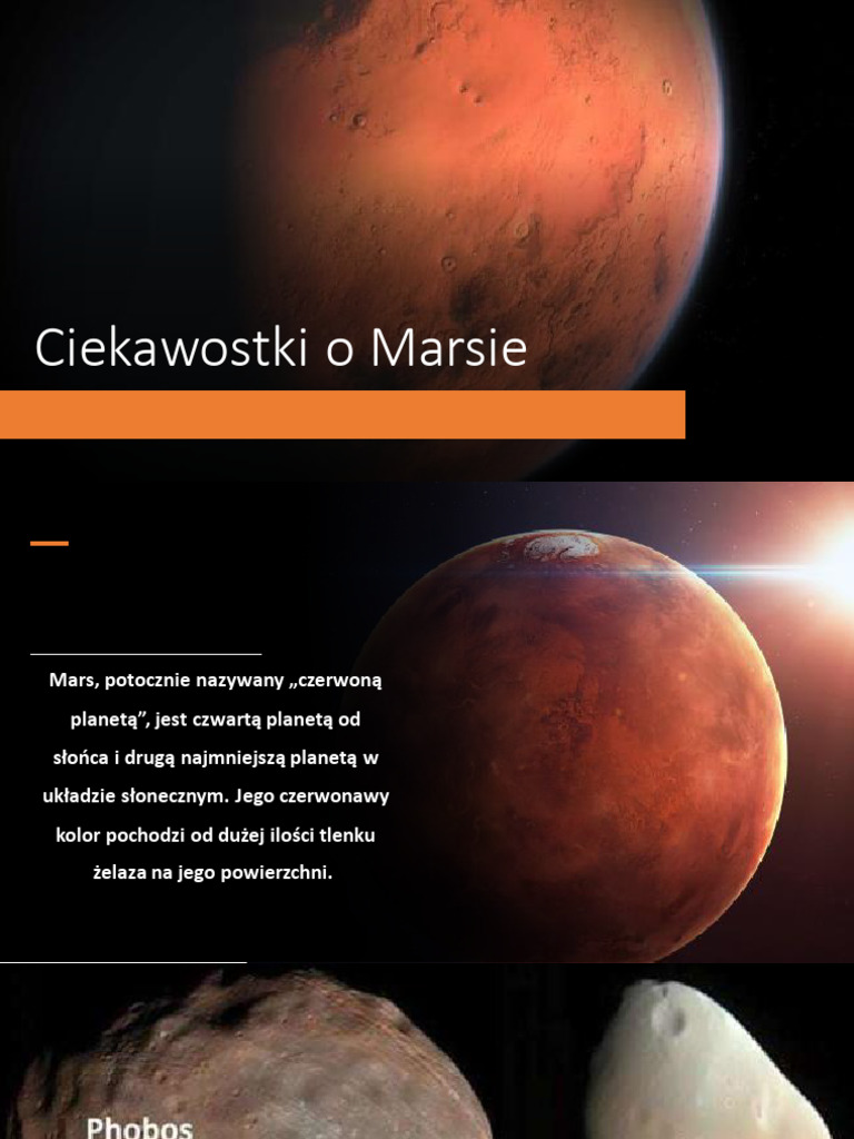 Ciekawostki o Marsie Prezentacja | PDF