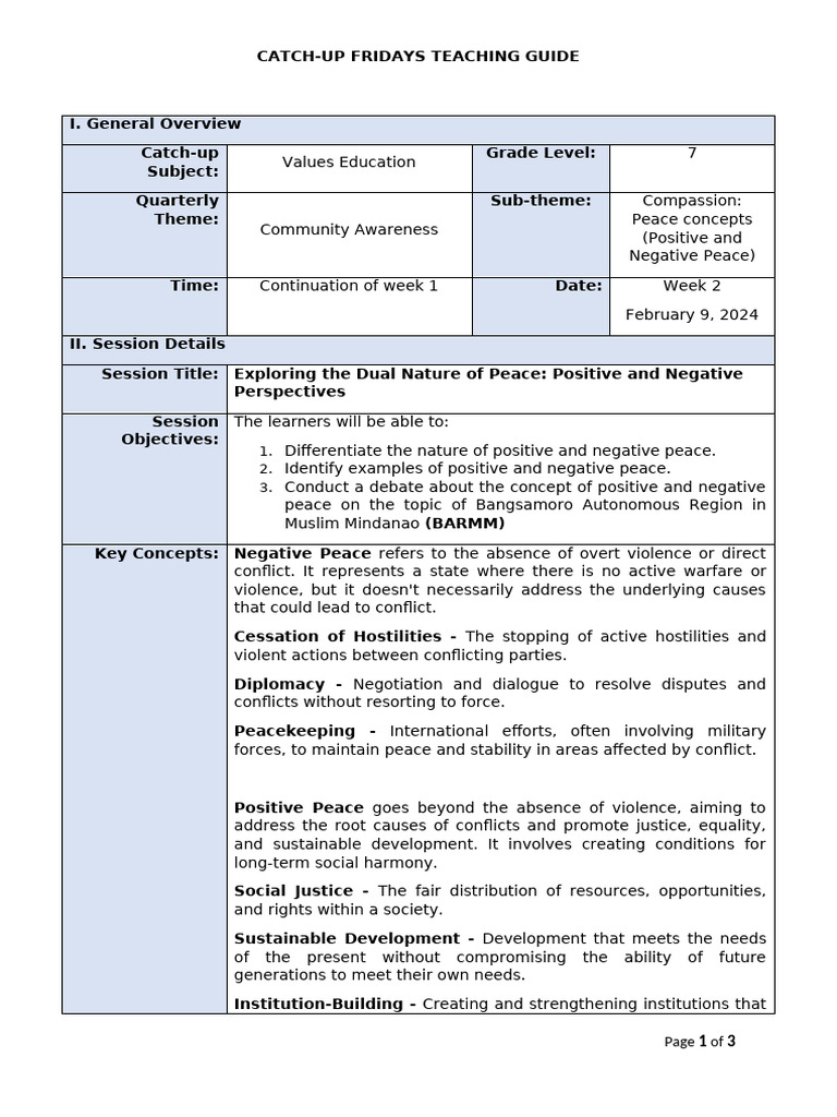 Q3_W2_G7_Values Education | PDF