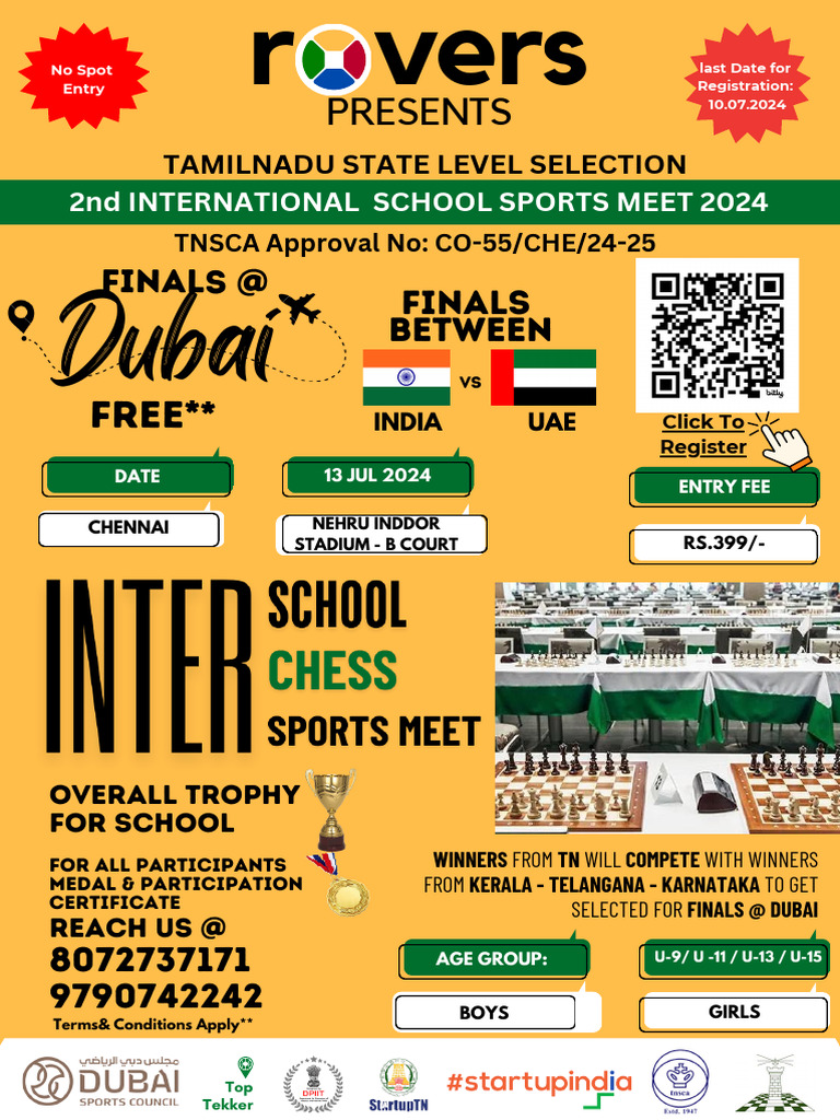 Chess Meet Rovers 2nd Edi InterSchool Sports Meet | PDF