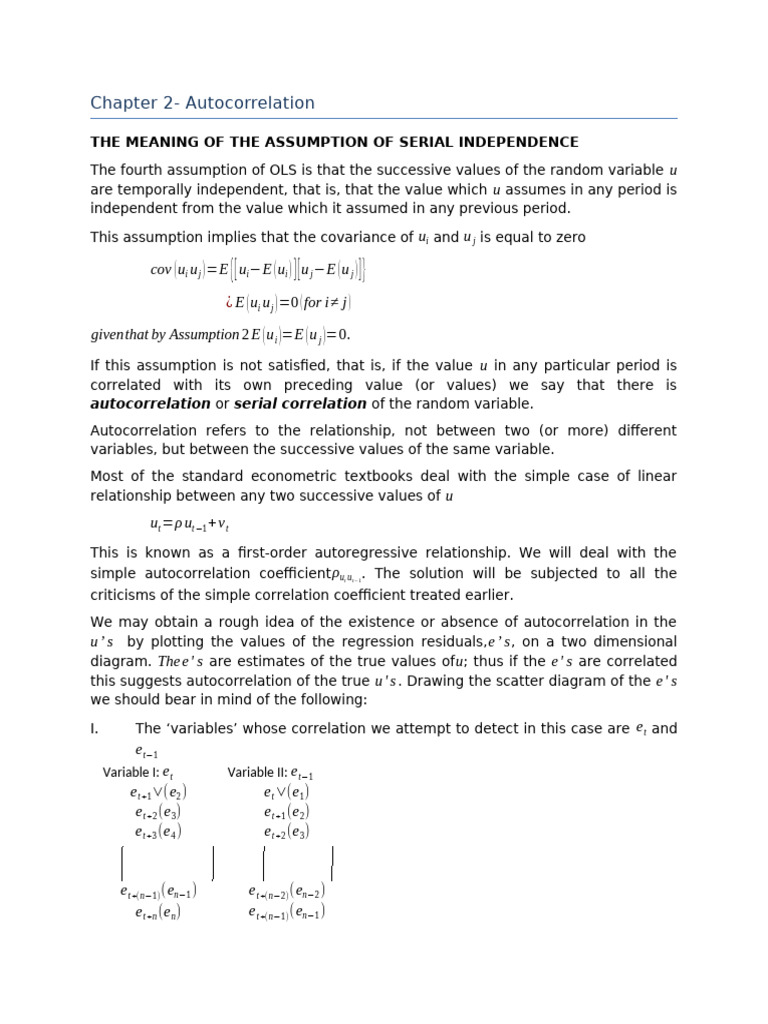 Chapter 2 - Autocorrelation | PDF | Autocorrelation | Autoregressive Model