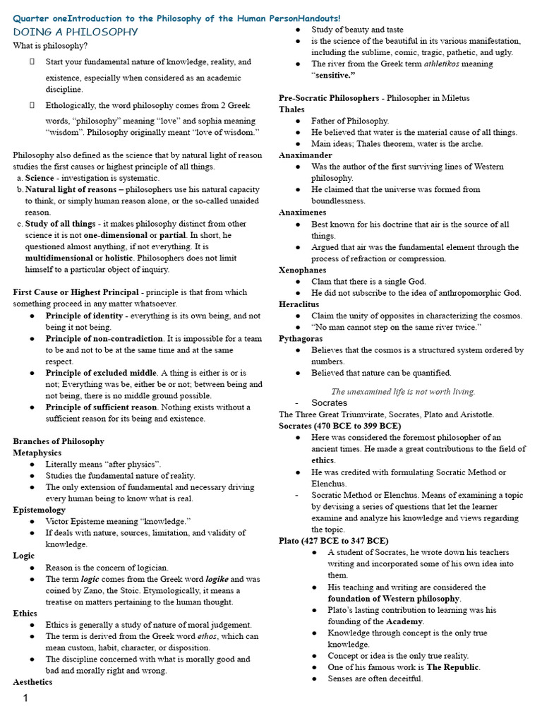 PHILOSOPHY | PDF