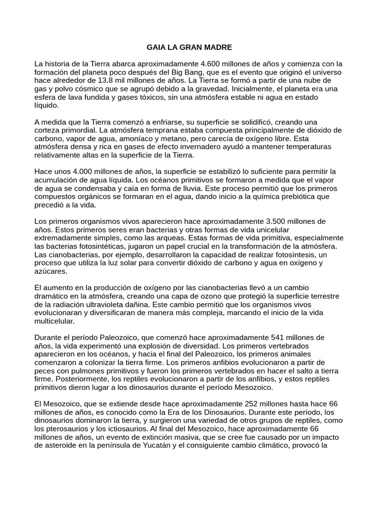 GAIA La Gran Madre | PDF