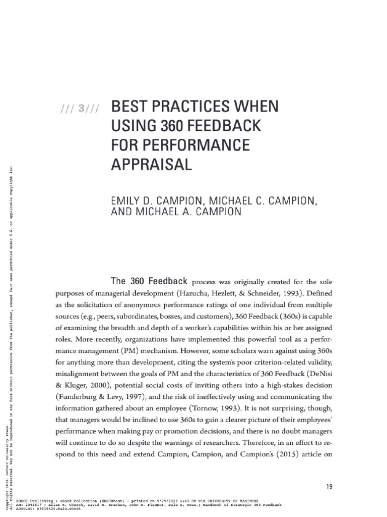 Best Practices in 360 | PDF