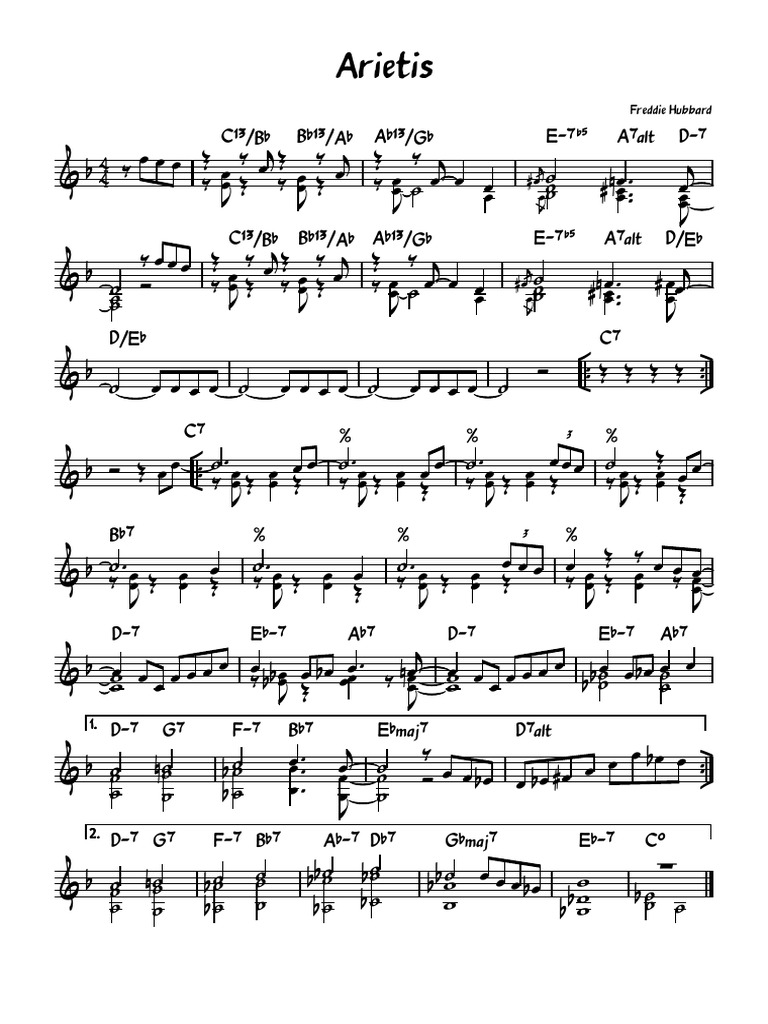 Arietis Full Score, Freddie Hubbard | PDF