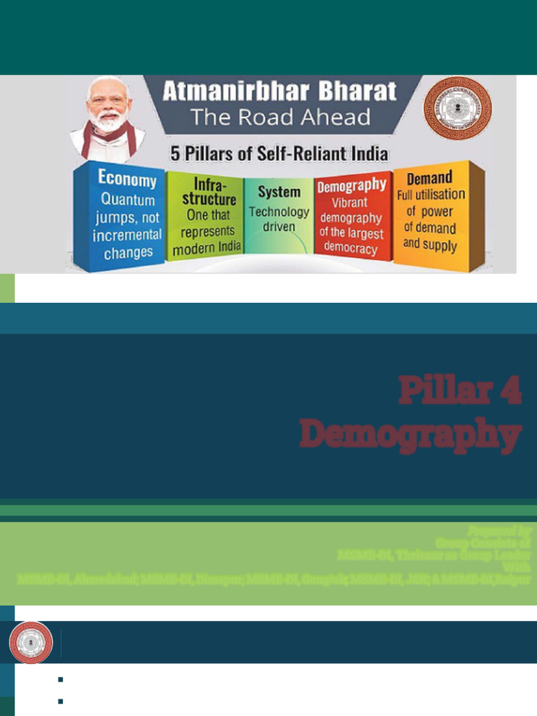 Aatmanirbhar Bharath MSME Presentation 4 - Demography | PDF