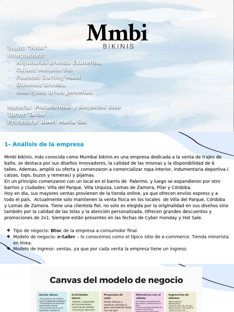 TP - MMBI BIKINIS - Team Nico | PDF | Marca | Las compras en línea