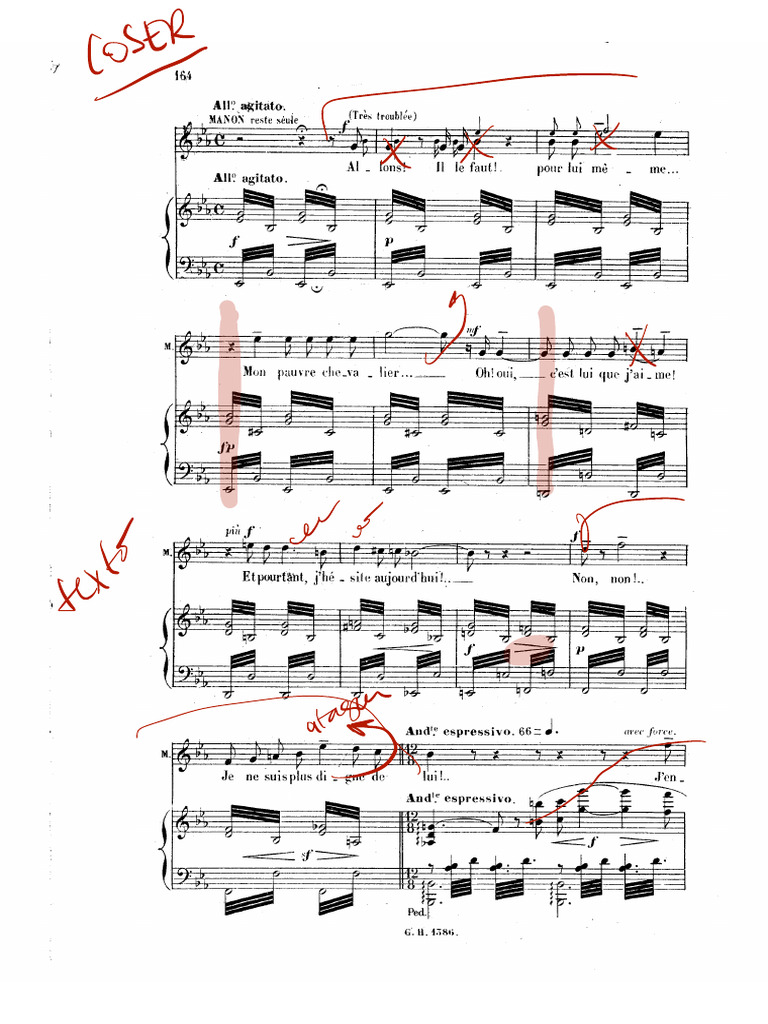 Adieu Notre Petite Table Manon Massenet | PDF