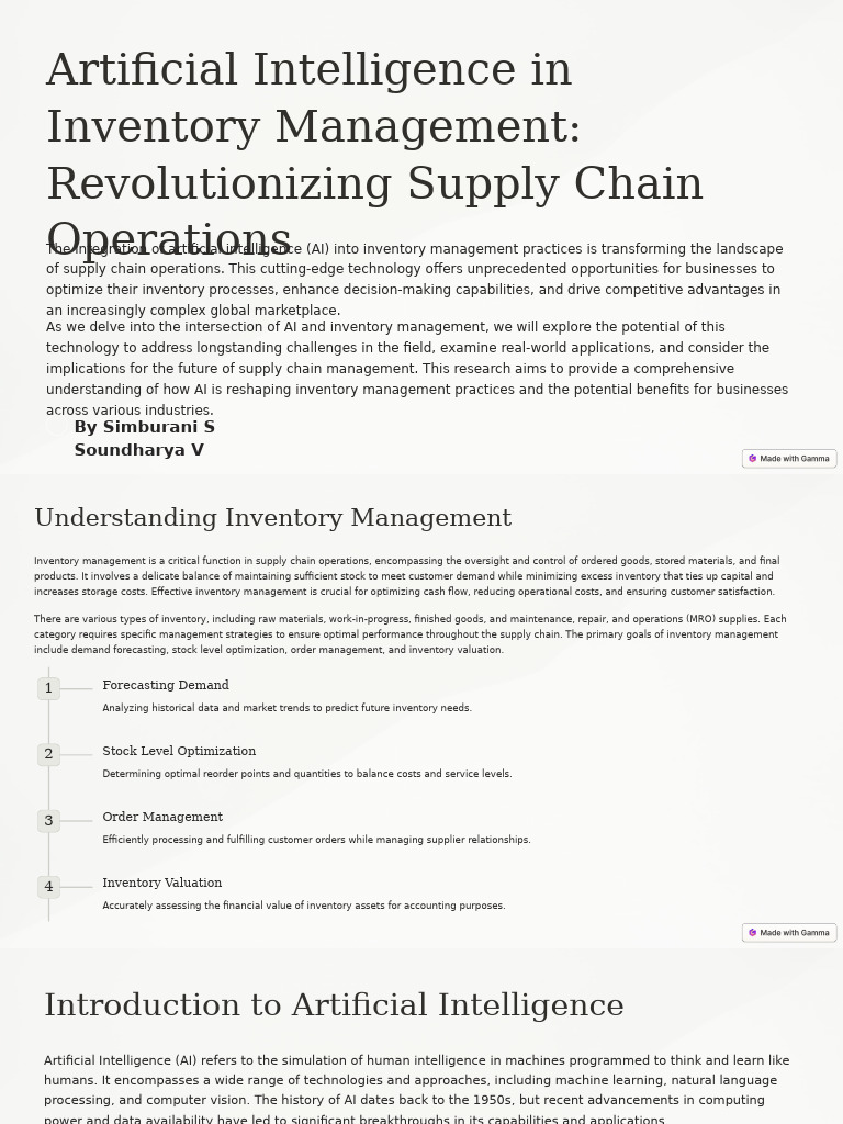 Artificial-Intelligence-in-Inventory-Management-Revolutionizing-Supply-Chain-Operations | PDF