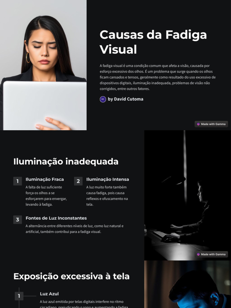 Causas Da Fadiga Visual | PDF