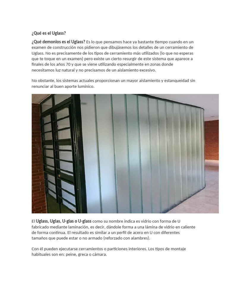 Qué Es El Uglass | PDF