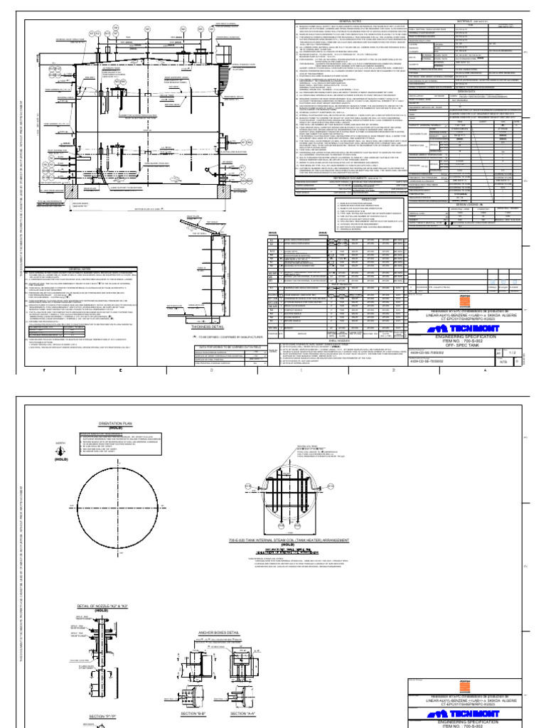 Engineering Specification Off-Spec Tank ITEM NO.: 700-S-002 | PDF