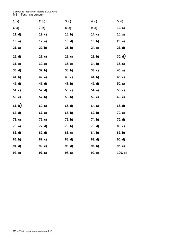 M1 - Test - raspunsuri | PDF