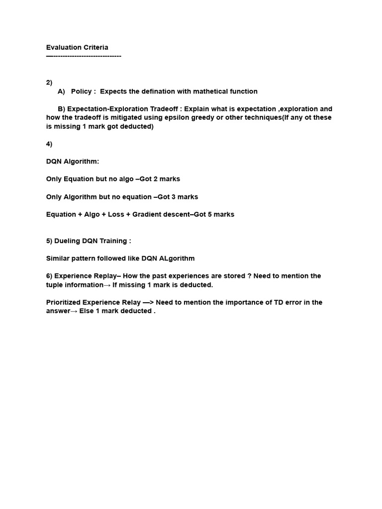 RL Exam Evaluation | PDF