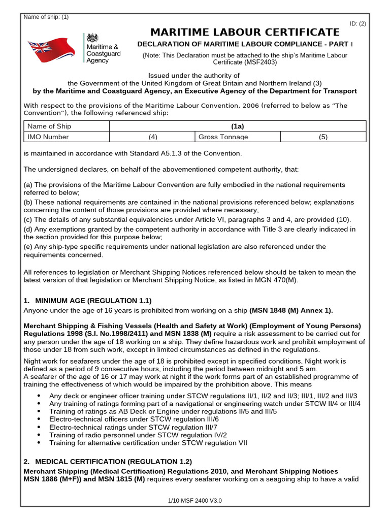 Msf2400 DMLC Part 1 | PDF