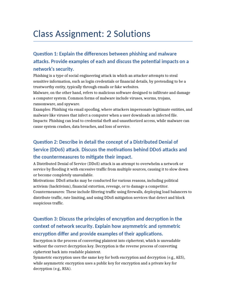 Class Assignment 2 Solutions | PDF