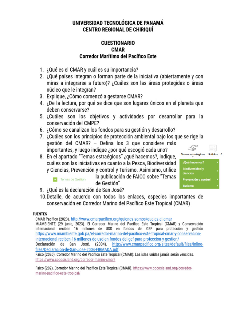 Cuestionario Cmar | PDF