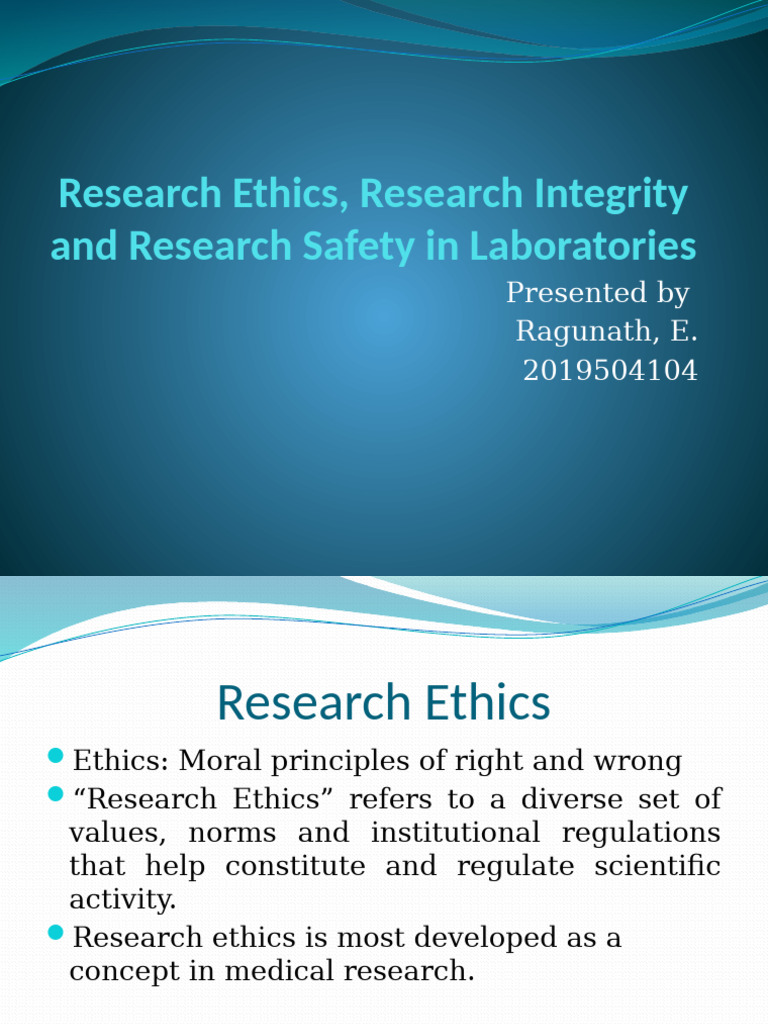 Research Ethics, Research Integrity and Research Safety | PDF