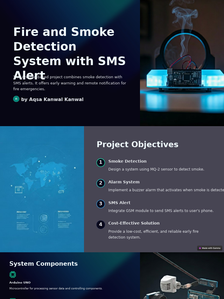 Fire and Smoke Detection System With SMS Alert | PDF