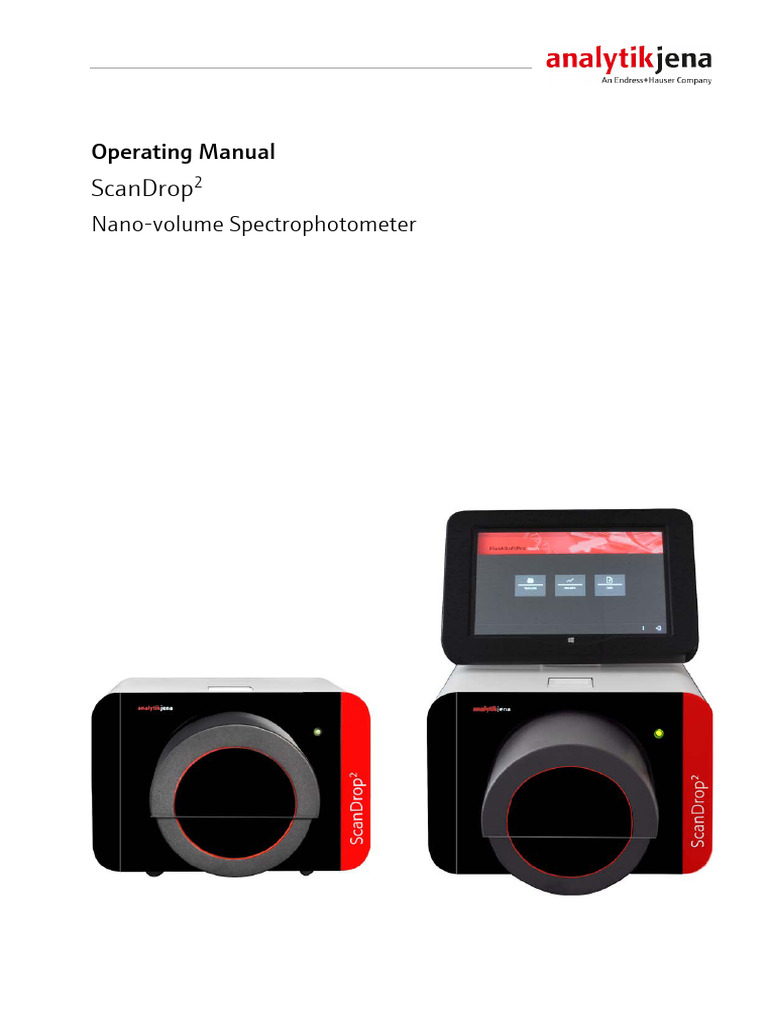 Thistle Scientific Spectrophotometer Scandrop2 Manual | PDF