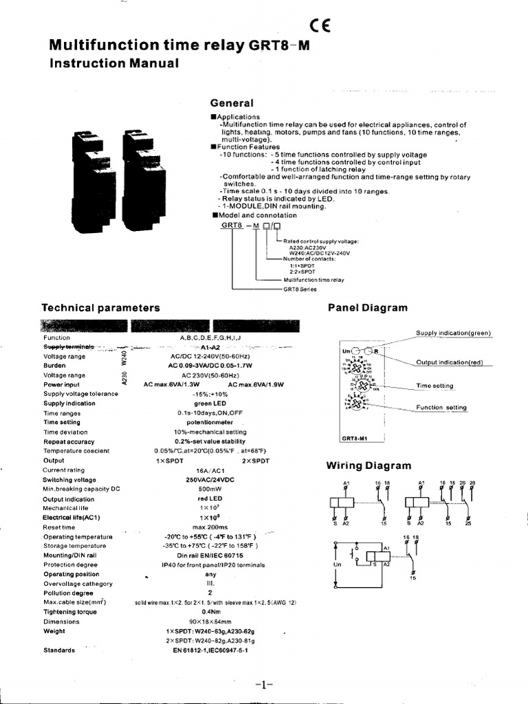 Multi Funct Time-Relay | PDF