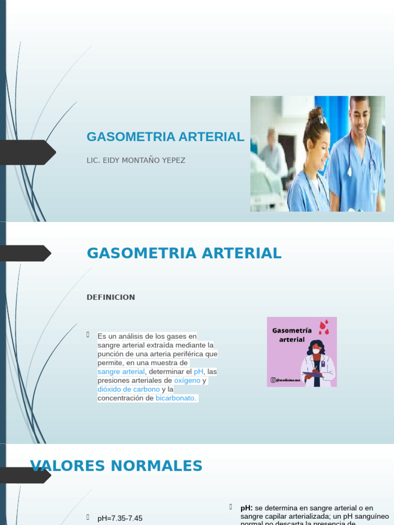 Gasometria Arterial Diapositivas | PDF