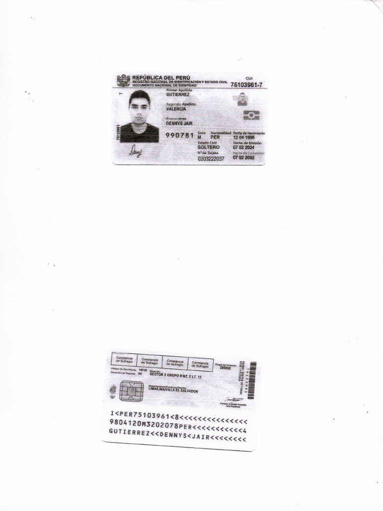 Copia Simple de DNI | PDF
