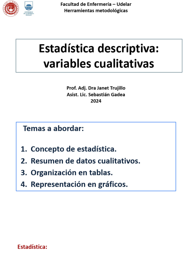 Estadistica Descriptiva-Variables Cualitativas | PDF