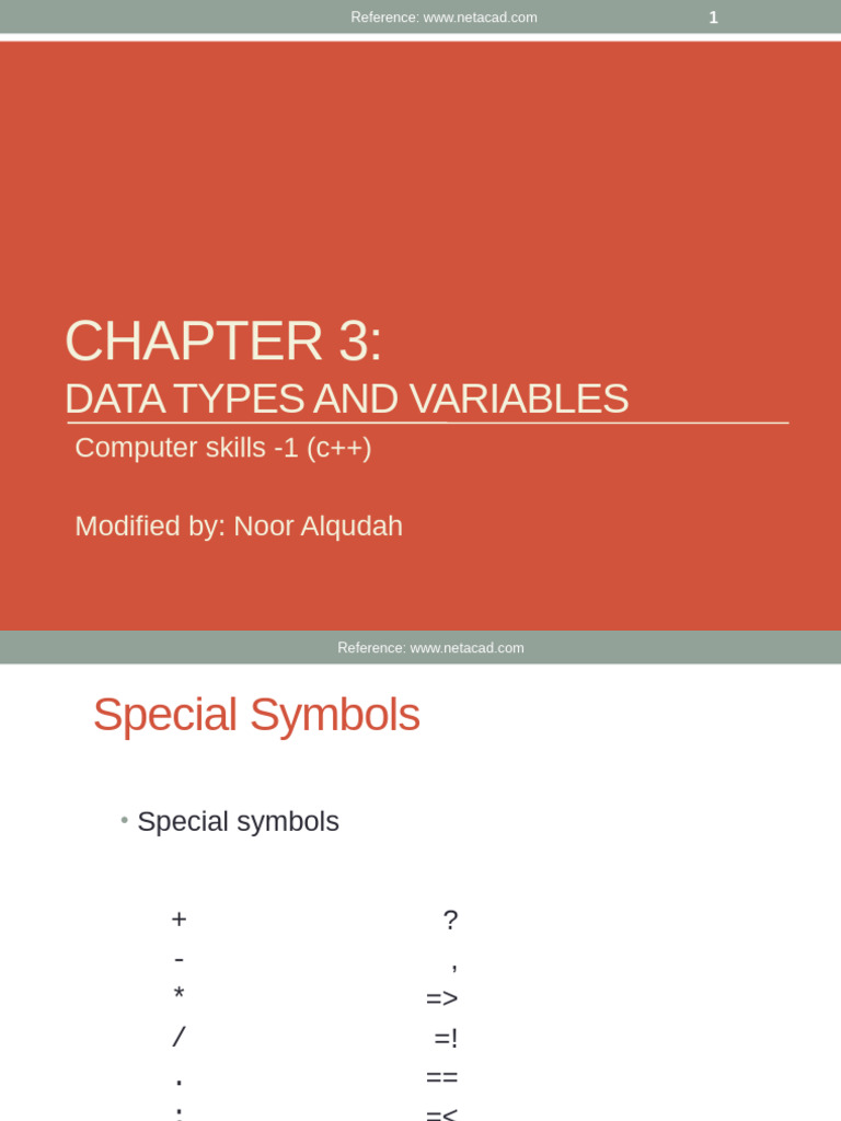 Chapter 3-Data Types and variables | PDF Chapter 3-Data Types and variables | PDF