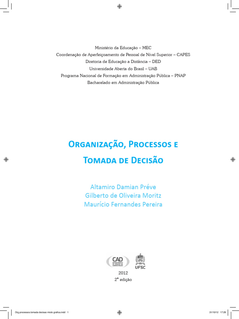 Organizacao Processos e Tomada de Decisa | PDF