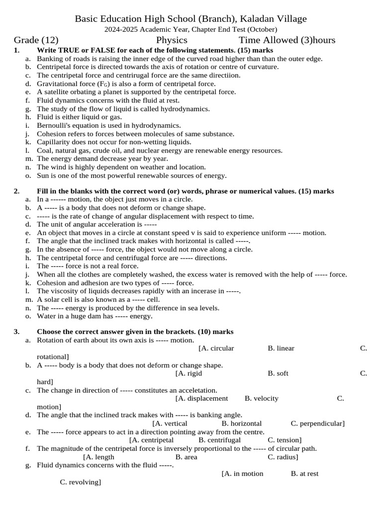 Basic Education High School | PDF