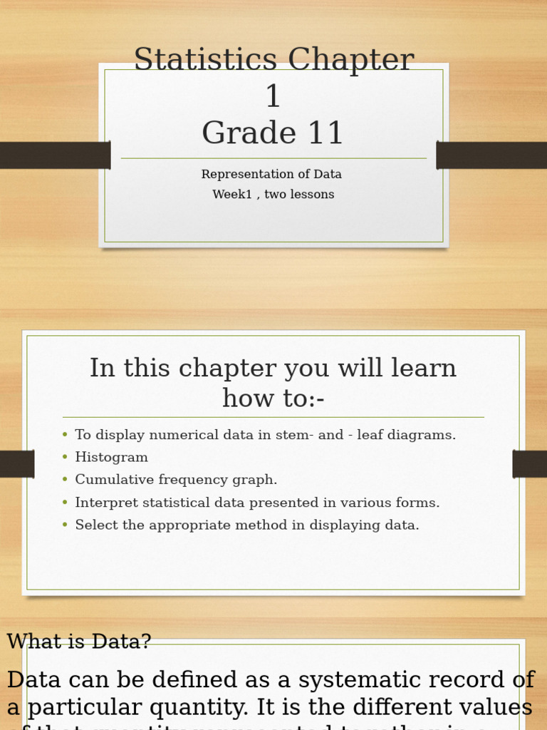 GR 11 Statistics | PDF