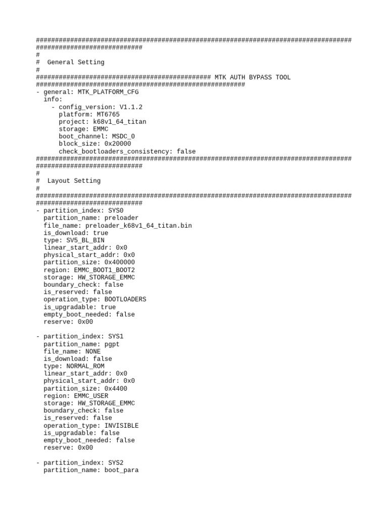 MT6765_EMMC_Android_scatter | PDF