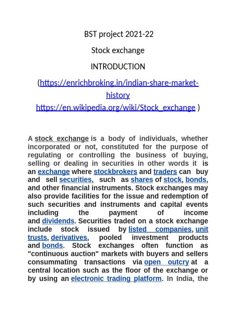 BST project 2022 | PDF