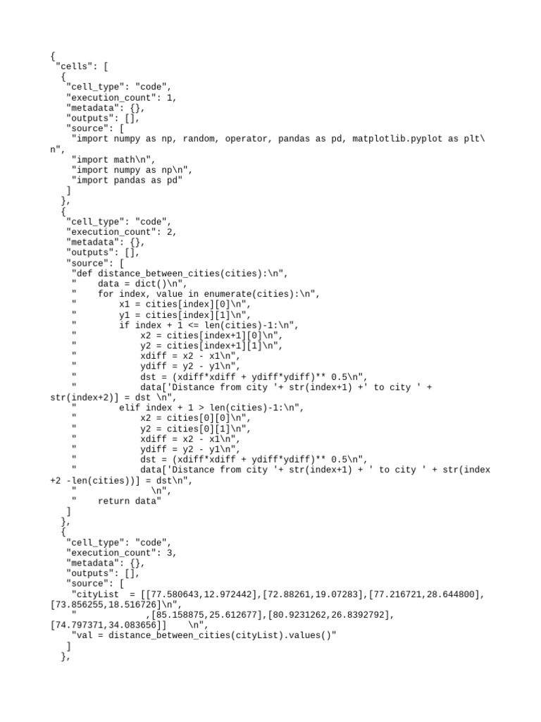 Travelling SalesMan Problem.ipynb | PDF