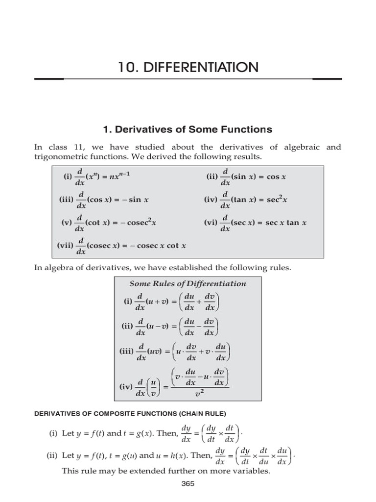 Differentiation | PDF